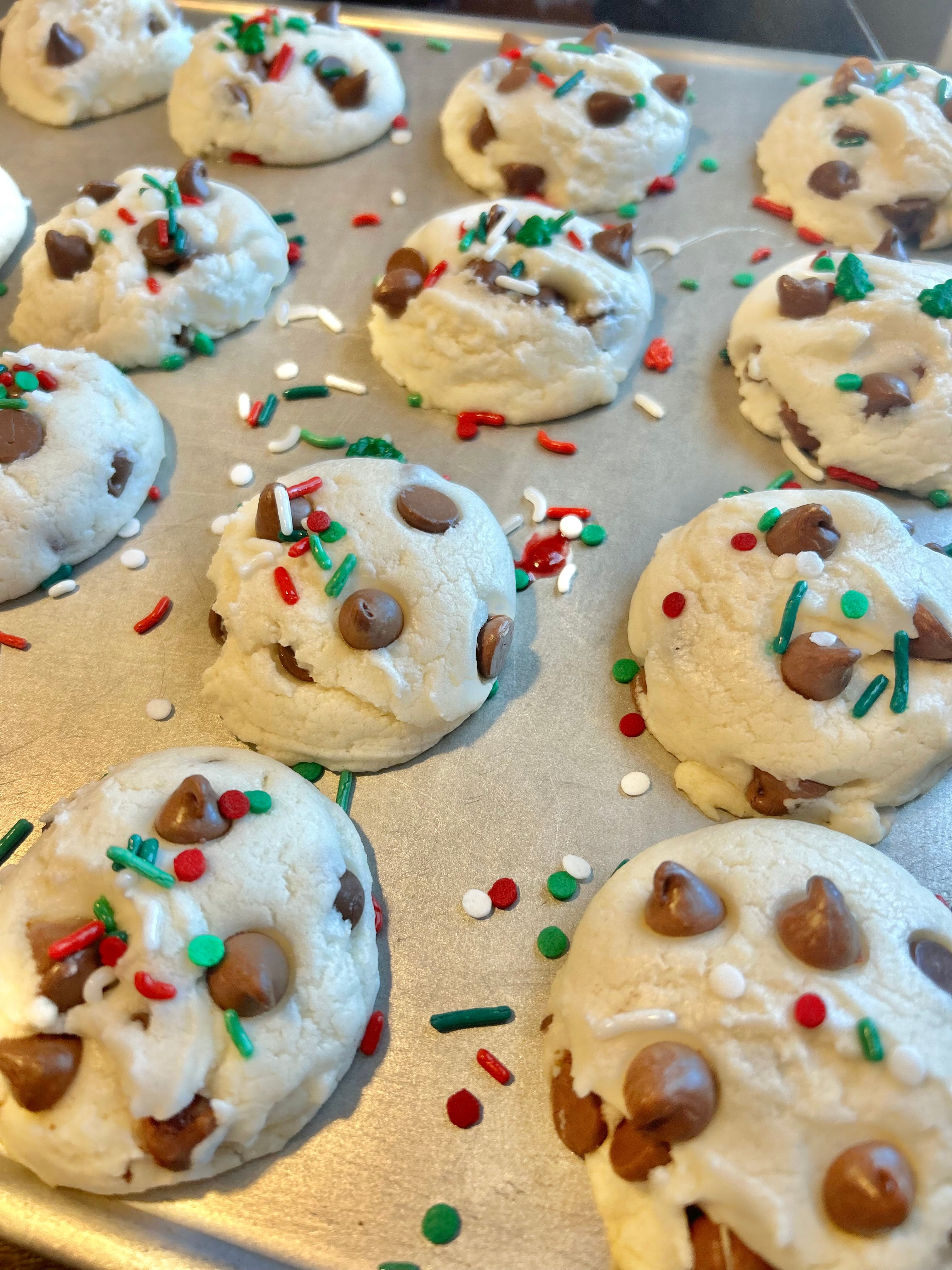 Chocolate Chip Santa Cookies