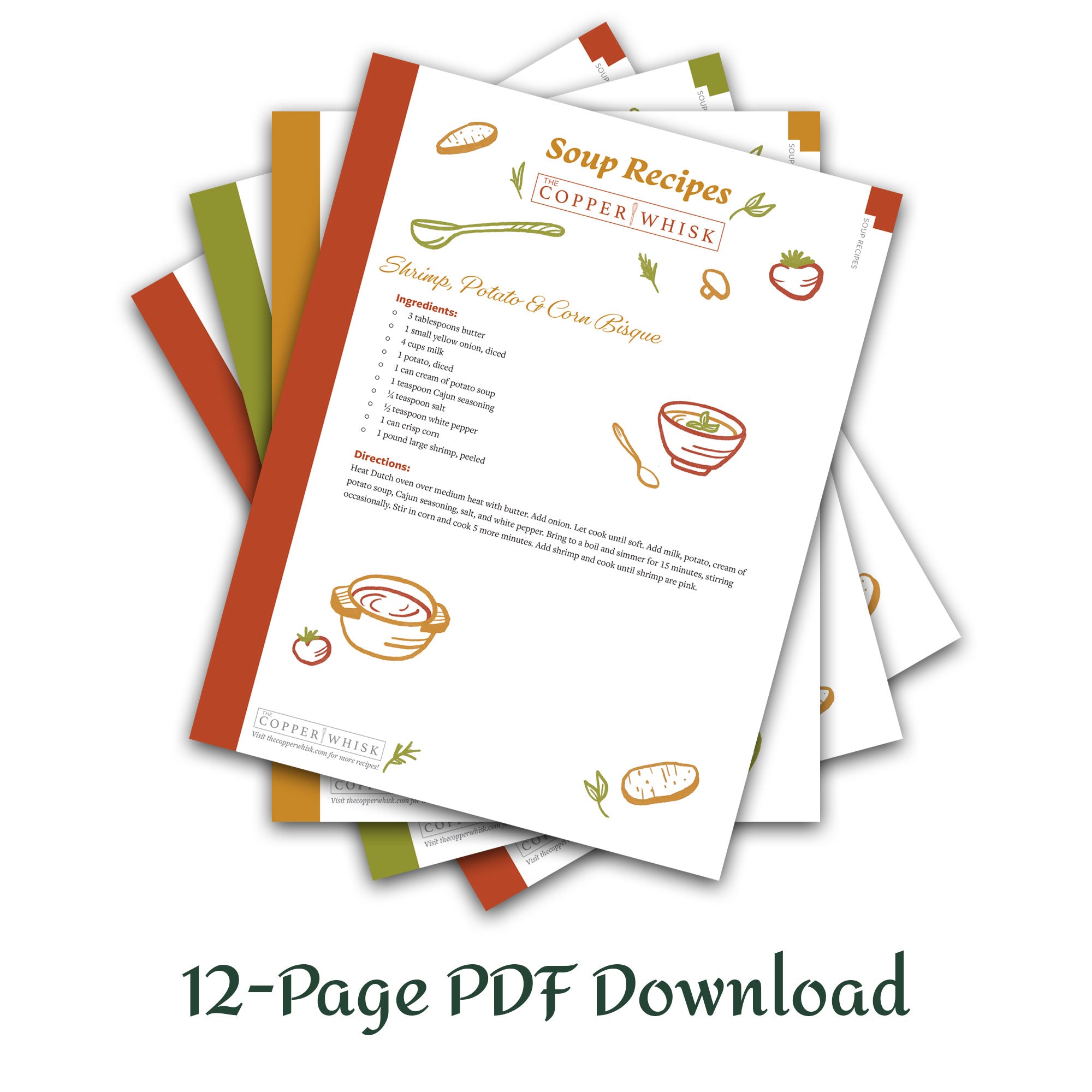 Winter Recipes: Soup ideas from The Copper Whisk (PDF - Digital Downlo